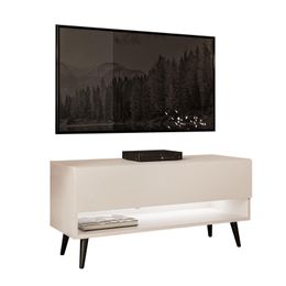 LOWBOARD TV-Schrank CALANTE 90 cm auf schr&auml;gen schwarzen Beinen