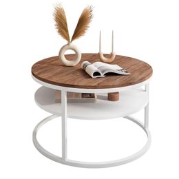 COUCHTISCH CIRI mit Regal Eichenholz Sterling