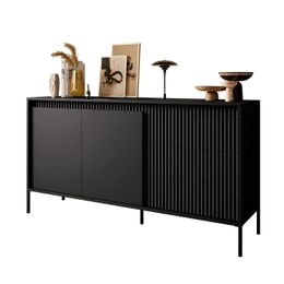 SIDEBOARDS YASUMI 153 2D3S mit Schubladen schwarz matt