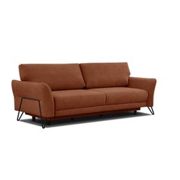 SOFA LOREM 3-Sitzer mit Schlaffunktion, dunkelorange
