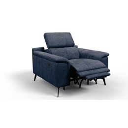 SESSEL FIERO mit Relaxfunktion, dunkelblau
