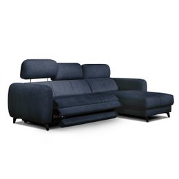 ECKSOFA SVEN 3-Sitzer, 1 Relax XL, verstellbare Kopfst&uuml;tzen, navy blue