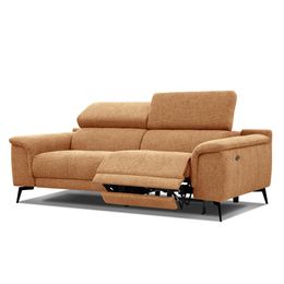 RELAXSOFA FIERO 3-Sitzer mit 1 Relaxfunktion, orange