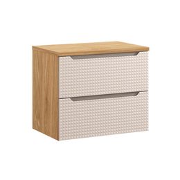 WASCHTISCHUNTERSCHRANK 70cm Mallory Beige und Holz