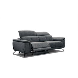 SOFA AVENA 3-Sitzer mit 1 Relaxfunktion, dunkelgrau