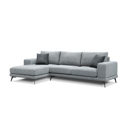 ECKSOFA MEDIOLANE 5-Sitzer, silberfarben