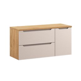 WASCHTISCHUNTERSCHRANK 120cm Mallory Beige und Holz