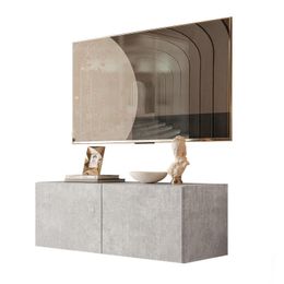 TV-LOWBOARD COLGANTE BETON 100 cm H&auml;ngeschrank mit LED Beleuchtung
