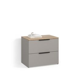 KOMMODE Piave Greige 60 x 50 cm mit 2 Schubladen