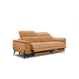 SOFA AVENA 3-Sitzer mit 2 Relaxfunktionen, orange