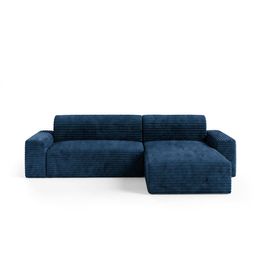 ECKSOFA Fabio 3 Sitzpl&auml;tze Dunkelblau