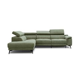 ECKSOFA FIERO 5-Sitzer mit 1 Relaxfunktion, olivgr&uuml;n