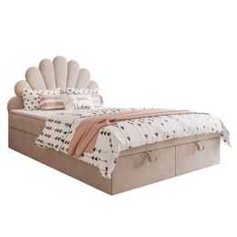 KONTINENTALBETT ASHLEY II mit Federkernmatratze 180x200 cm, Stoff: French Velvet 673, Topper: nein