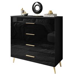 KOMMODE AURA GRIFFE mit Schubladen Beinfarbe &ndash; Gold