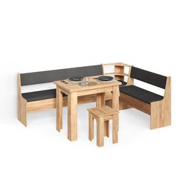 ECKBANKGRUPPE Tiberio Goldkraft Eiche 210 x 150 cm mit Tisch