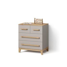 KOMMODE Mailo Cashmere/Artisan 80 x 88 cm mit 4 Schubladen