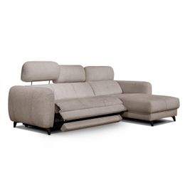 ECKSOFA SVEN 3-Sitzer, 1 Relax XL, verstellbare Kopfst&uuml;tzen, beige