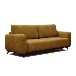 SOFA DRAKE 3-Sitzer mit Schlaffunktion, dunkelgelb