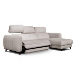 ECKSOFA SVEN 3-Sitzer, 1 Relax XL, verstellbare Kopfst&uuml;tzen, creme