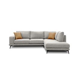 ECKSOFA MEDIOLANE 5-Sitzer, hellgrau
