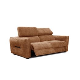 SOFA CALVERA 3-Sitzer mit 1 Relaxfunktion, dunkelorange