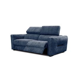 SOFA CALVERA 3-Sitzer mit 1 Relaxfunktion, dunkelblau