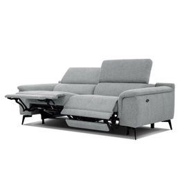 RELAXSOFA FIERO 3-Sitzer mit 2 Relaxfunktionen, silberfarben