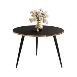 COUCHTISCH SOLEIL rund, Schwarz Matt