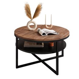 COUCHTISCH CIRI-X mit Regal Eichenholz Sterling
