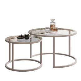 COUCHTISCH CIRI 2-in-1 GLAS KASCHMIR