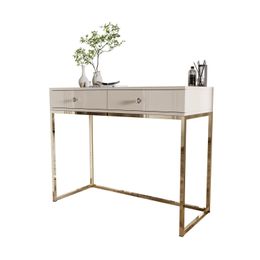 KONSOLE Glamour auf goldchrom Gestell mit Kristallgriff