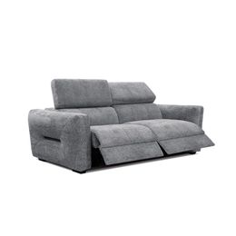 SOFA CALVERA 3-Sitzer mit 2 Relaxfunktionen, grau
