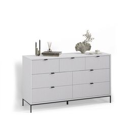SIDEBOARD Aterno Wei&szlig; 42 x 81 cm mit 7 Schubladen