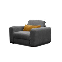 SESSEL OLI in Cordstoff dunkelgrau