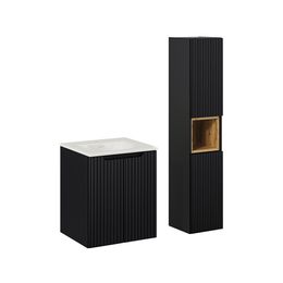BADM&Ouml;BEL 50cm Riva 2er-Set Schwarz