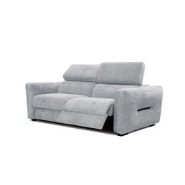 SOFA CALVERA 3-Sitzer mit 1 Relaxfunktion, hellgrau