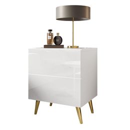 NACHTTISCH AURA LUX PUSH OPEN auf Beinen &ndash; Beinfarbe: Gold