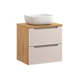 WASCHTISCH 60cm Mallory Beige und Holz