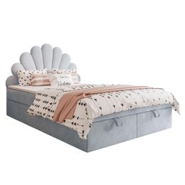 KONTINENTALBETT ASHLEY II mit Federkernmatratze 120x200 cm, Stoff: French Velvet 679, Topper: ja