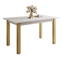 ESSTISCH ARTON GOLD ausziehbarer Tisch 140-195 cm Klapptisch Wohnzimmer