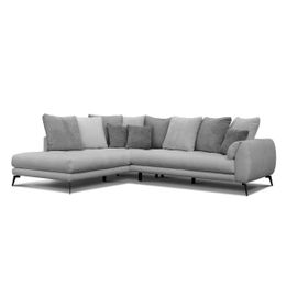 ECKSOFA CALME 5-Sitzer, hellgrau und dunkelgrau