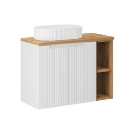 WASCHTISCH 80.4cm Riva Wei&szlig; und Holz