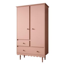 KLEIDERSCHRANK Zweit&uuml;riger BABUSHKA, Nat&uuml;rlich Rosa