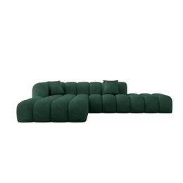 ECKSOFA Ottomane Links OLEA-L2 - 289x176x71 cm Dunkelgr&uuml;n