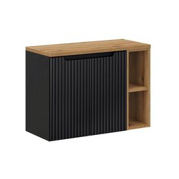 WASCHTISCHUNTERSCHRANK 80.4cm Riva Schwarz und Holz