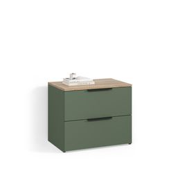 KOMMODE Piave Gr&uuml;n 60 x 50 cm mit 2 Schubladen