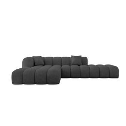 ECKSOFA Ottomane Links OLEA-L2 - 289x176x71 cm Anthrazit