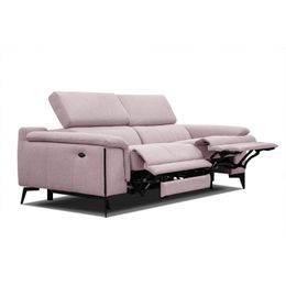 RELAXSOFA MATERA 3-Sitzer mit 2 Relaxfunktionen, rosa
