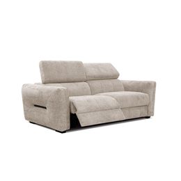 SOFA CALVERA 3-Sitzer mit 1 Relaxfunktion, ecru