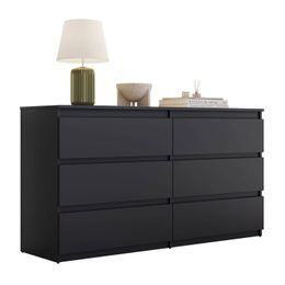 SIDEBOARD HANA M6 Schwarz 140cm